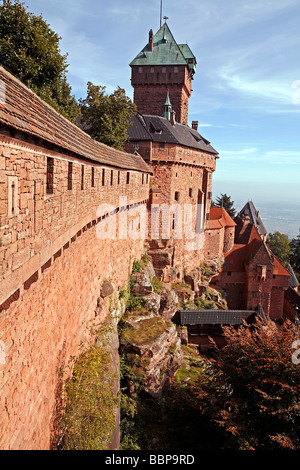 France, Bas Rhin (67), Orschwiller, Haut Koenigsbourg castle (aerial ...