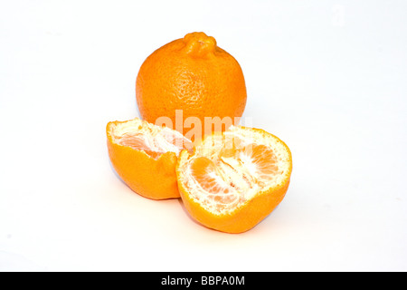 Ponkan orange on white background Stock Photo - Alamy