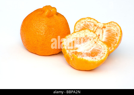 Ponkan orange on white background Stock Photo - Alamy