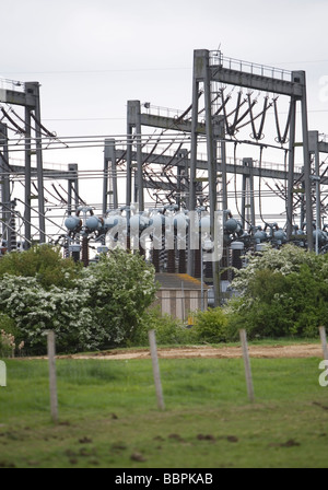 Rayleigh sub power station part of the National Grid in Essex U K Stock ...