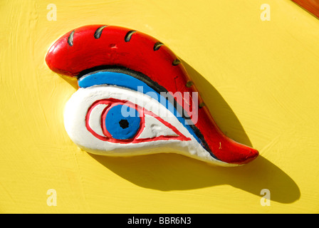 Eyes of Osiris on a Maltese Luzzu a traditional fishing boat Stock ...