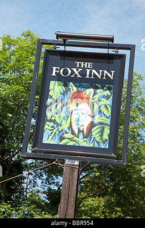 Fox House Inn pub sign on Hathersage road A6187 in Derbyshire,England ...
