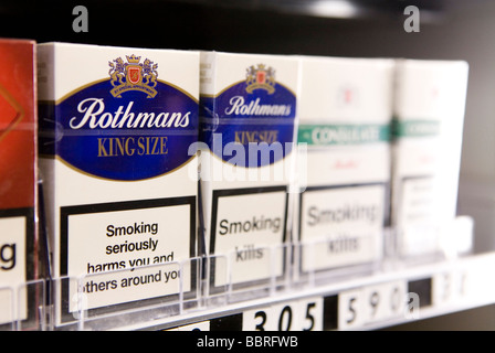 Packets of Rothmans cigarettes made by British American Tobacco sit on ...