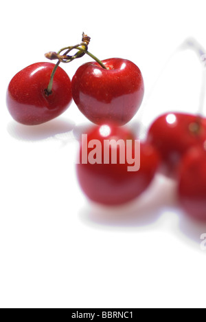 single couple love cherries cherry fruit concept image with row line of ...