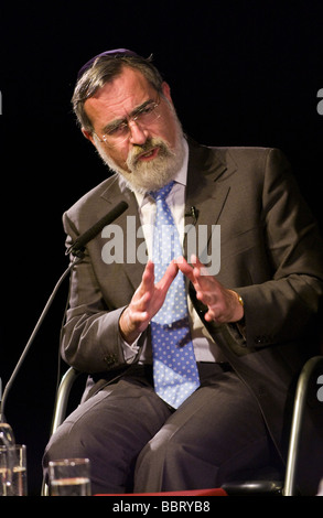 The Chief Rabbi Sir Jonathan Sacks (centre) after receiving his ...