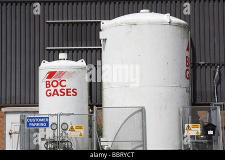 BOC Gas storage tanks on an industrial site in the U.K Stock Photo - Alamy