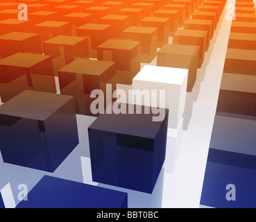 Unique special cube among many other cubes Stock Photo - Alamy