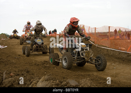 Quad riders during the cross country race Stock Photo - Alamy