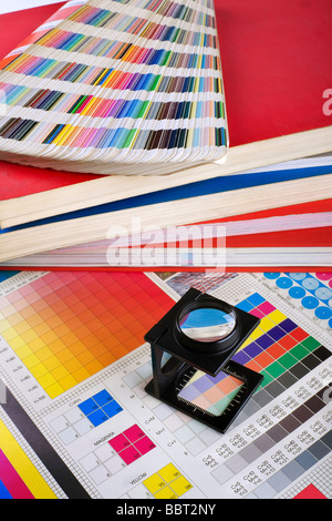 CMYK printing color swatches Stock Photo - Alamy