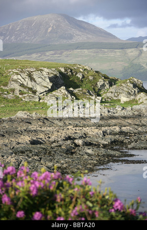 Village of Carradale, Scotland. Picturesque view of Port Righ beach ...