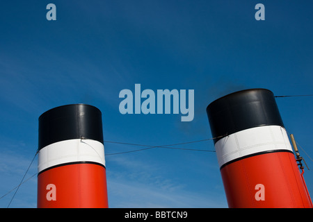 Funnels of a steam ship Stock Photo - Alamy
