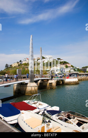 Harbour Footbridge Torquay Devon England Stock Photo - Alamy