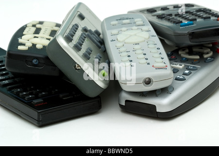 Pile of various remote controls for electronics Stock Photo - Alamy
