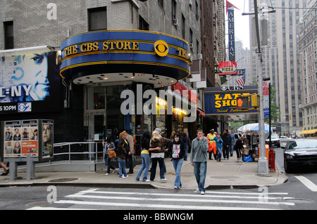 The CBS store on Broadway Times Square New York USA Stock Photo - Alamy