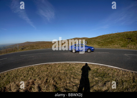 A686 Hartside Melmerby to Alston Cumbria Warning signs to drivers about ...