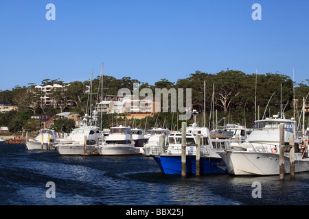 Marina Nelson Bay Port Stephens New South Wales Australia aerial Stock ...