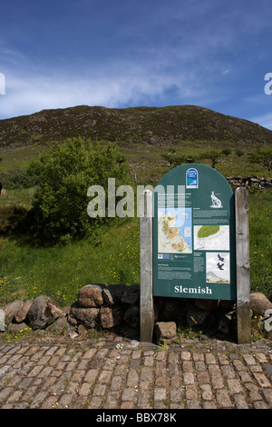 signpost at the start of the walk up slemish mountain county antrim ...