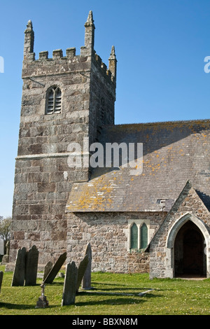 An old stone church, Cornwall, UK Stock Photo - Alamy