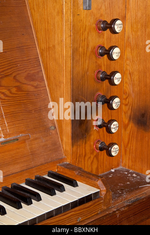 Church Organ Keyboard Stock Photo - Alamy