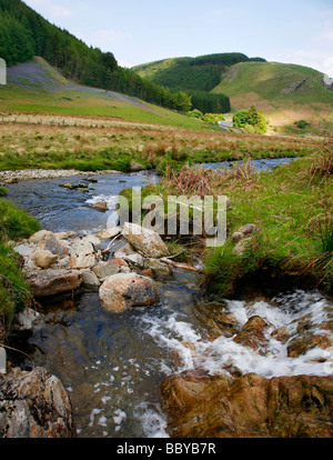 The River Irfon flowing through Abergwesyn Pass near the small spa town ...