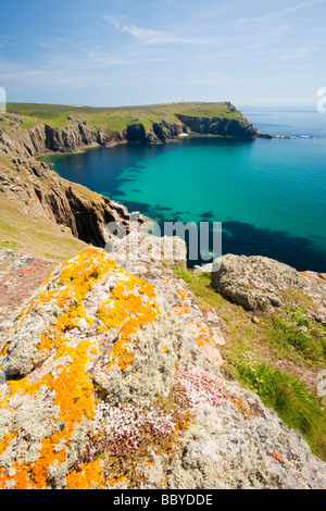 Cornish coastal scenery between Gwennap Head and Lands End Cornwall UK ...