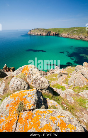 Cornish coastal scenery between Gwennap Head and Lands End Cornwall UK ...