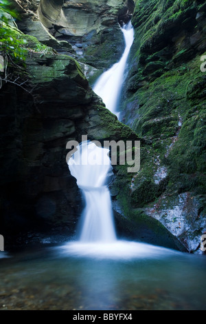 St Nectans Glen waterfall Trethevey Cornwall Stock Photo - Alamy