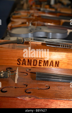 homemade handmade violins made of different materials and shapes on ...