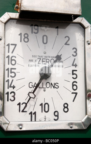Gas pump with dial showing gallons used Stock Photo - Alamy