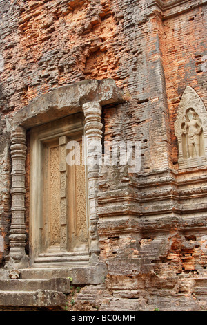 Lolei, Khmer temple, ancient Angkor area, Cambodia. Reign of Yasovarman ...
