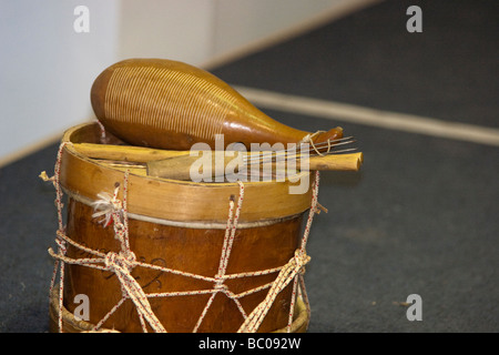 Drum and Churuca, Panamanian folkloric instruments, ULACIT folkloric ...