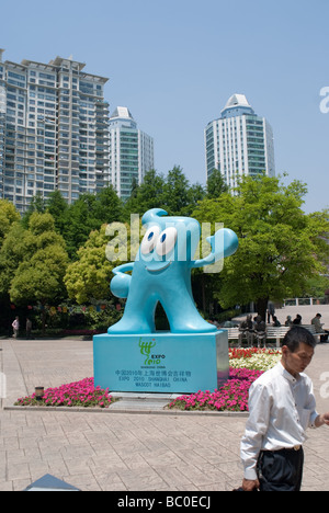 Shanghai, China: A statue of Haibao, the mascot of the Shanghai World ...