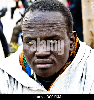 Portrait of a Nuer man Stock Photo - Alamy