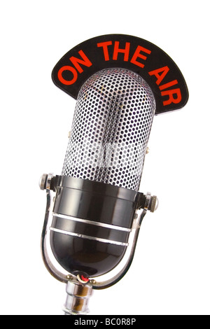 Red and Black News Microphone Isolated on White Background Stock Photo ...