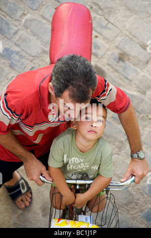 A Cuban father with his boy. Havana, Cuba Stock Photo - Alamy