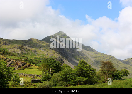 Cnicht, the "Matterhorn of Wales", a peak in the Moelwyns range of mountains, Snowdonia. Viewed ...