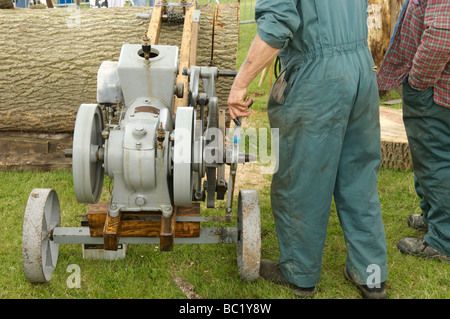 An old fashioned wood cutting machine Stock Photo - Alamy