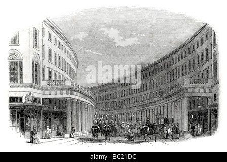 The Quadrant, Regent Street London. From 1835 print Stock Photo - Alamy