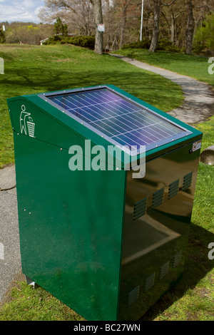 Bigbelly solar-powered trash compactors, which use solar energy to ...