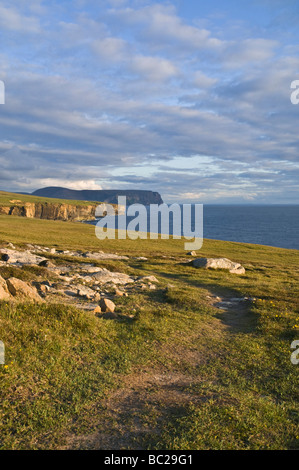 dh INGA NESS ORKNEY Coastal path west coastline seacliffs Hoy island ...
