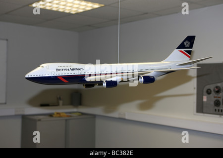 A Scale model of a Boeing 747 in British Airways livery used at a ...