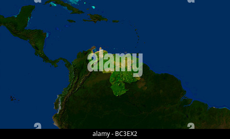 Venezuela, satellite image Stock Photo - Alamy