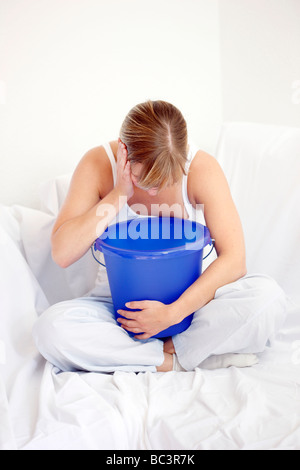 Woman is vomiting sickness Stock Photo: 24670263 - Alamy