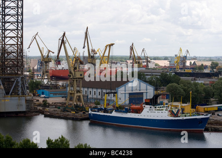 Polish shipyard Stocznia Gdansk on the Vistula - 1950 to 1990 Lenin ...