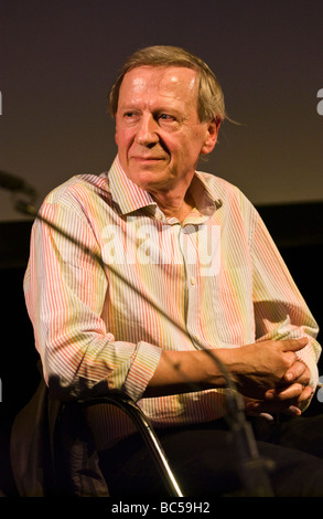 Anthony Giddens British sociologist in a climate change debate at Hay ...