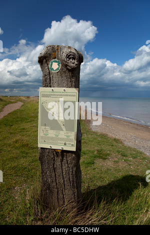 Spurn Point sign East Riding Yorkshire UK nature reserve Stock Photo ...