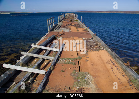 South East Lyness Pier Stock Photo - Alamy