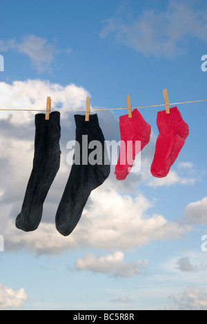socks, clothesline, sock, clotheslines Stock Photo - Alamy