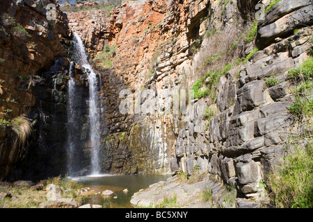 Red cliffs in the Morialta Conservation Park in South Australia Stock ...
