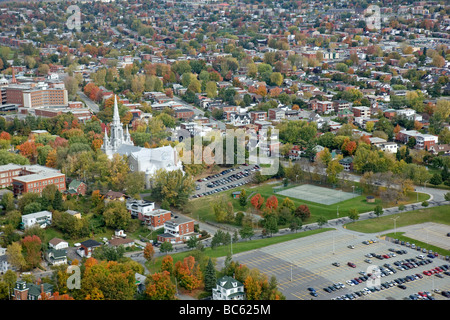 birds eye view of the quebec city canada during the day in the summer ...